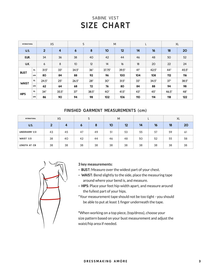 Sabine Vest Easy Beginner Sewing Pattern by Dressmaking Amóre