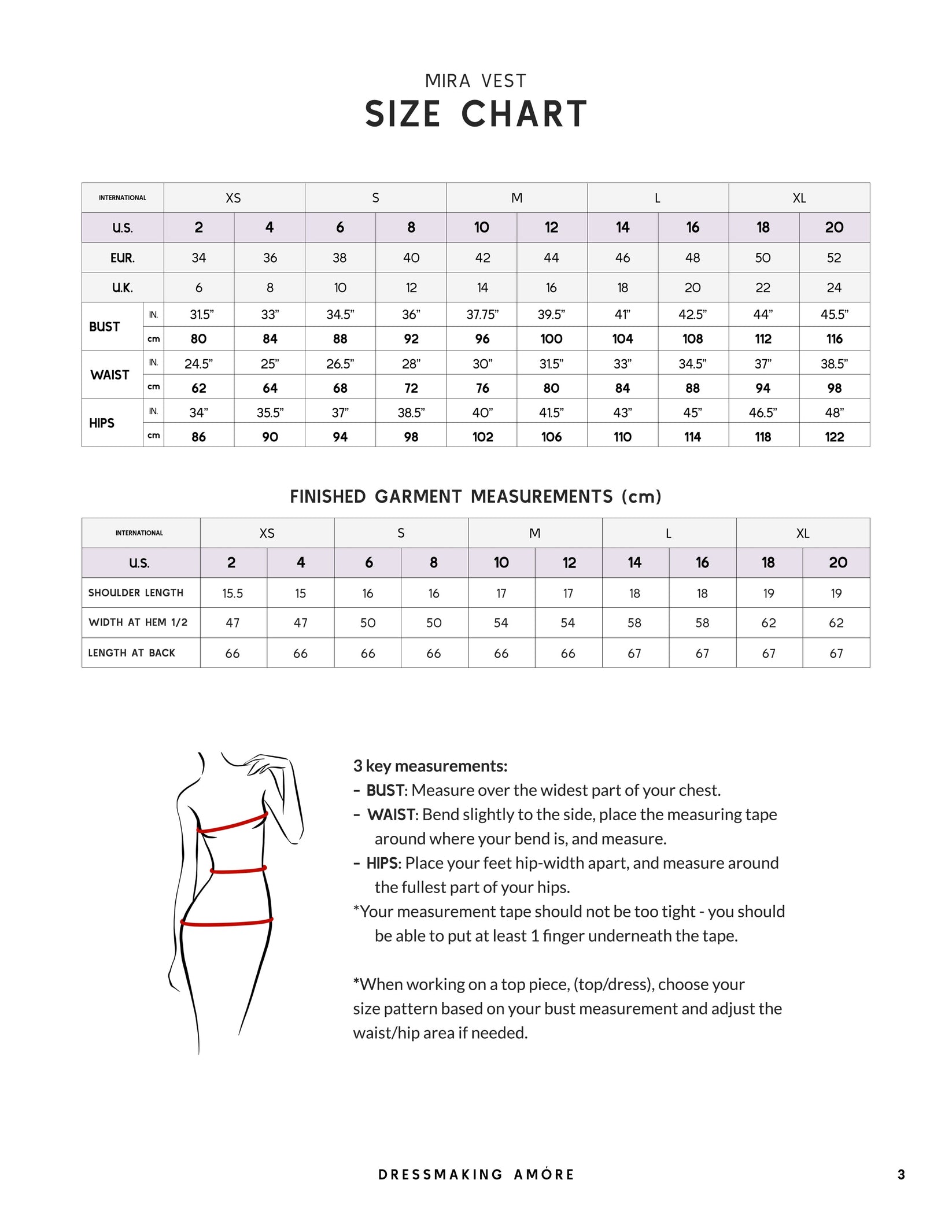MIRA Vest Sewing Pattern by Dressmaking Amóre
