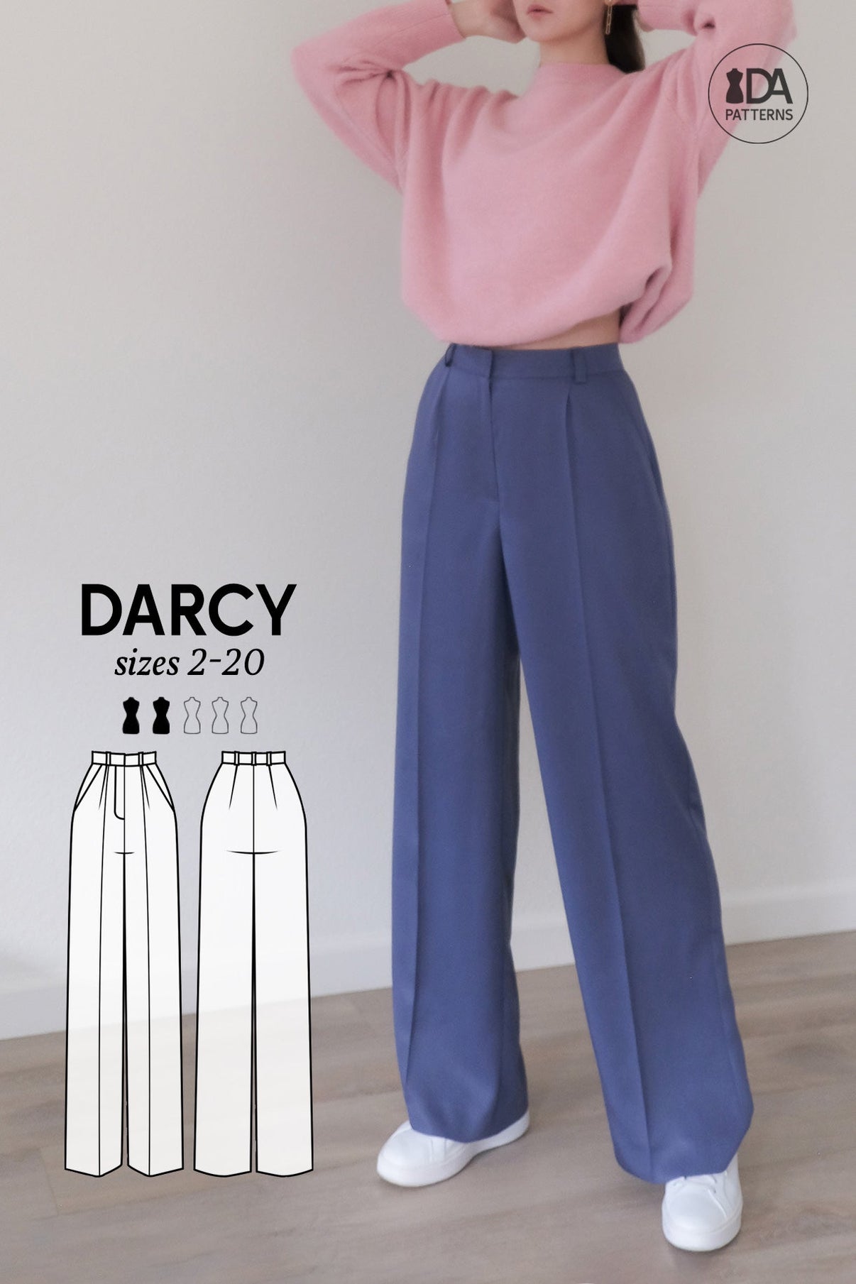 Darcy Straight-Leg Pants Sewing Pattern by Dressmaking Amóre