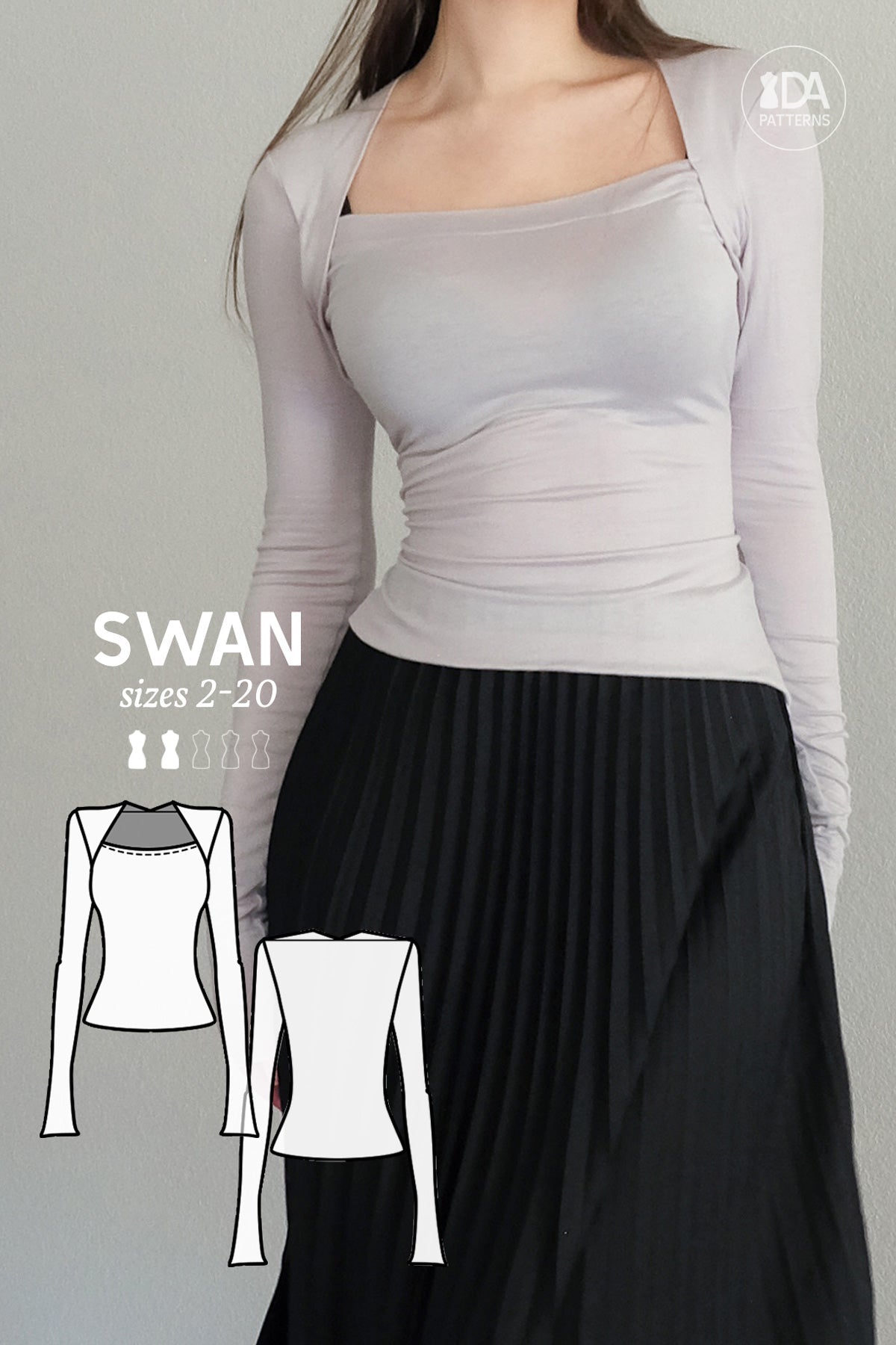Swan Fitted Top Sewing Pattern by Dressmaking Amóre