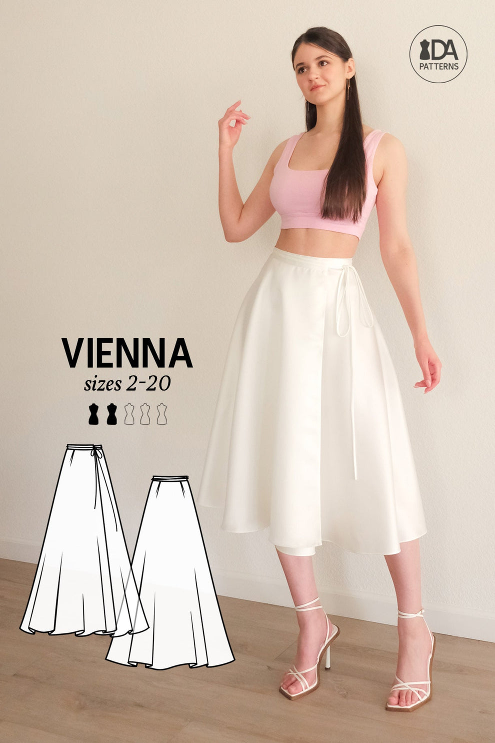 Vienna Wrap Skirt Sewing Pattern by Dressmaking Amóre
