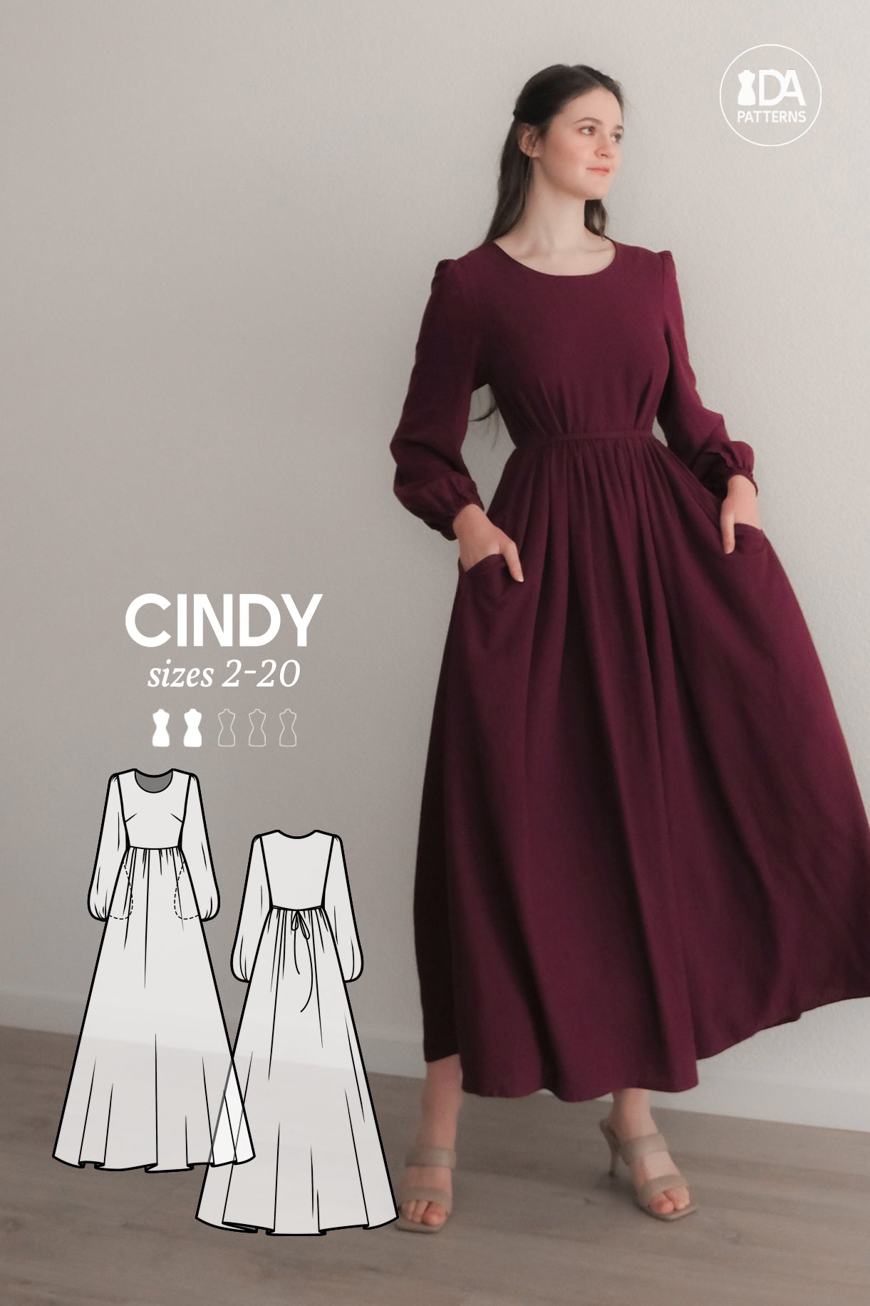 Cindy Dress Sewing Pattern by Dressmaking Amóre