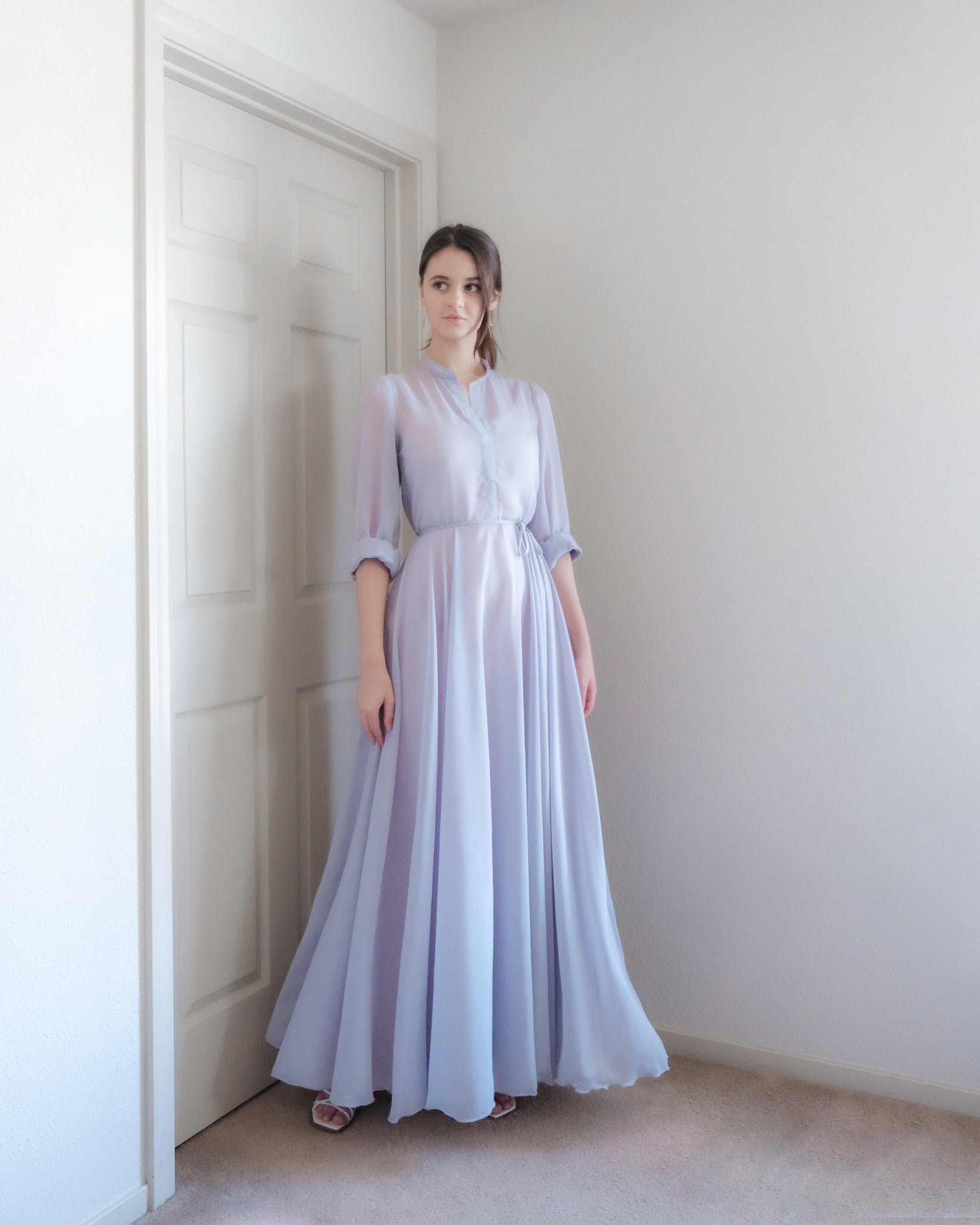 Audrey Balloon-Sleeved Maxi Dress Sewing Pattern by Dressmaking Amóre