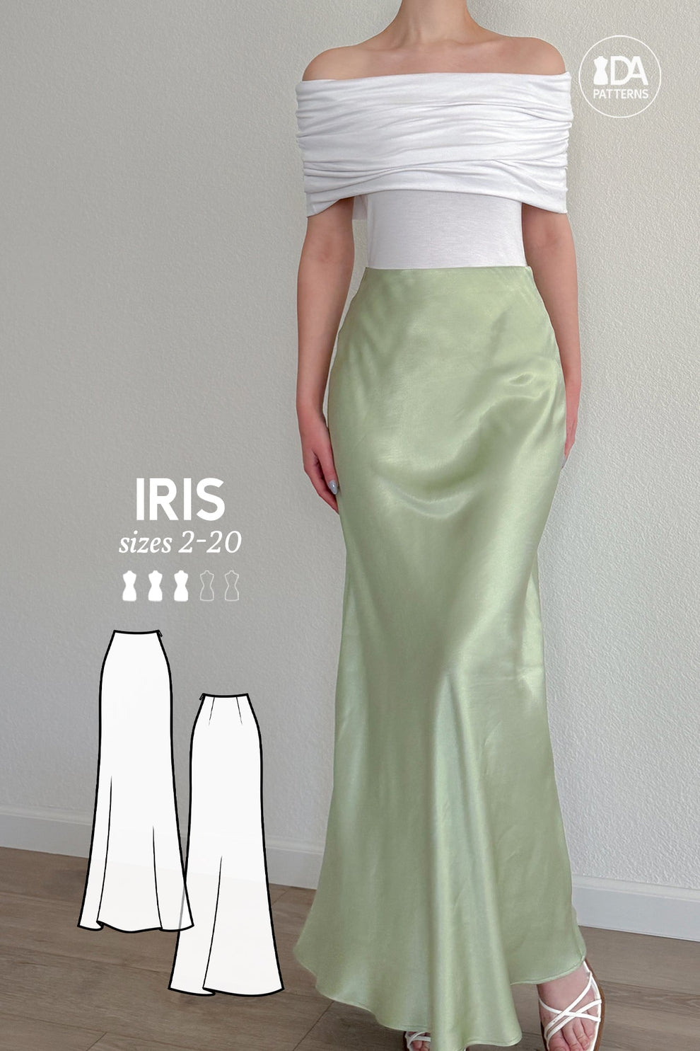 Iris Silk Maxi Skirt Sewing Pattern by Dressmaking Amóre
