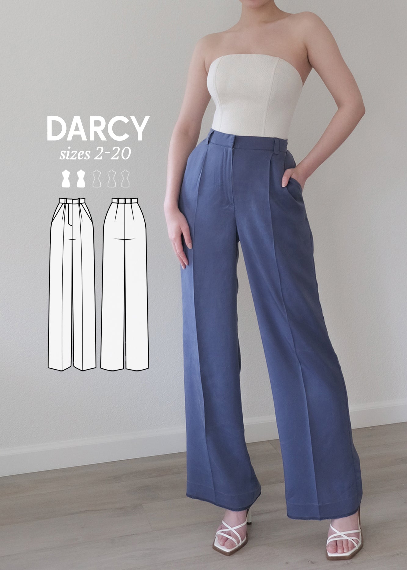 Darcy Straight-Leg Pants Sewing Pattern by Dressmaking Amóre
